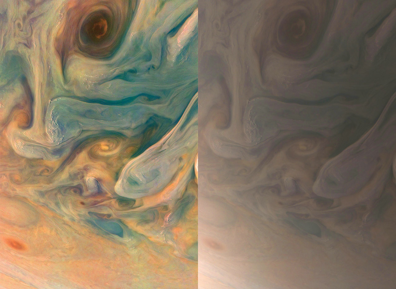 NASA's Juno Spacecraft Captures Images Showing the True Colors of ...