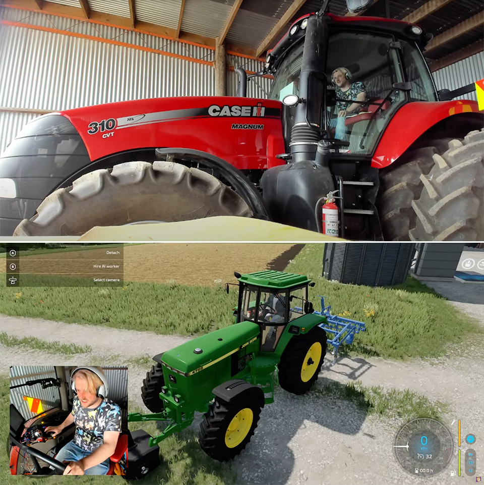 Gamer Uses A Real Life Tractor To Play Farming Simulator Techeblog