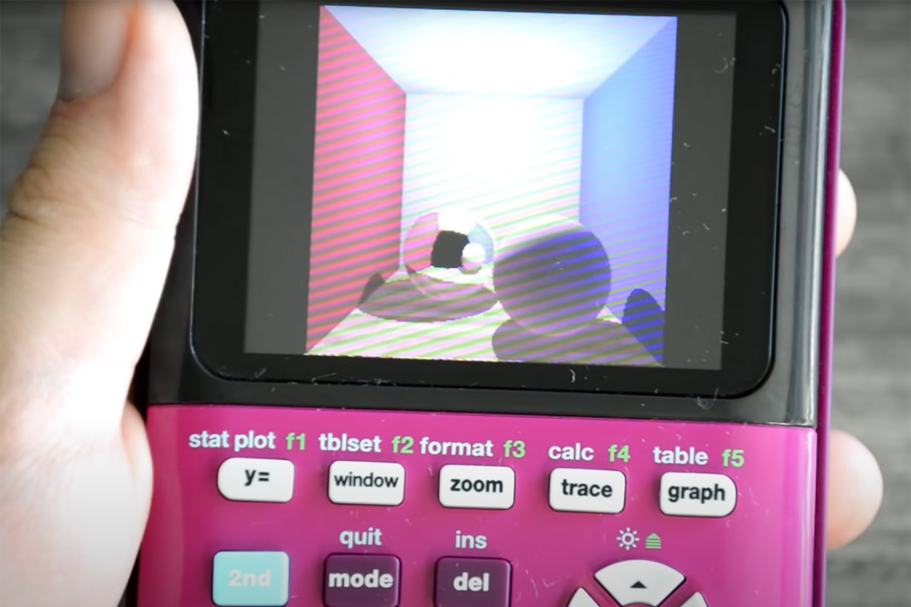 What Ray Tracing Looks Like On A TI 84 Plus CE Graphing Calculator