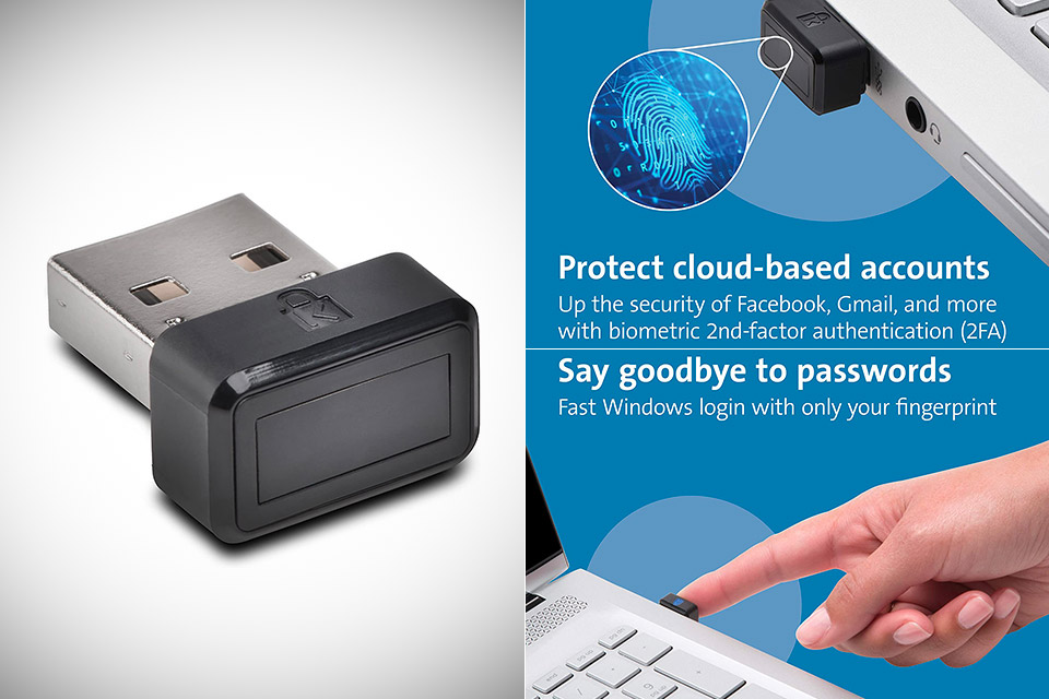 Dell Mouse Kensington VeriMark Gen1 USB-A Fingerprint Key Reader ...